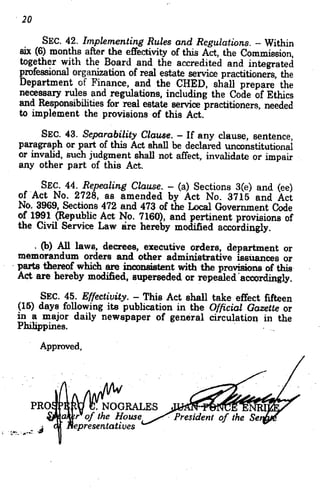 RA 9646 - RESA Law | PDF