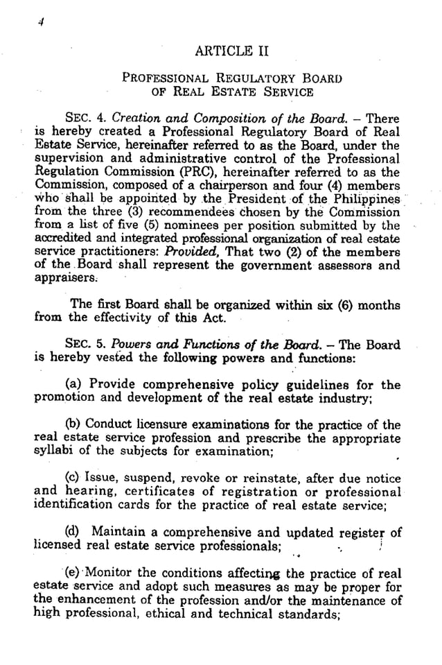 RA 9646 - RESA Law | PDF