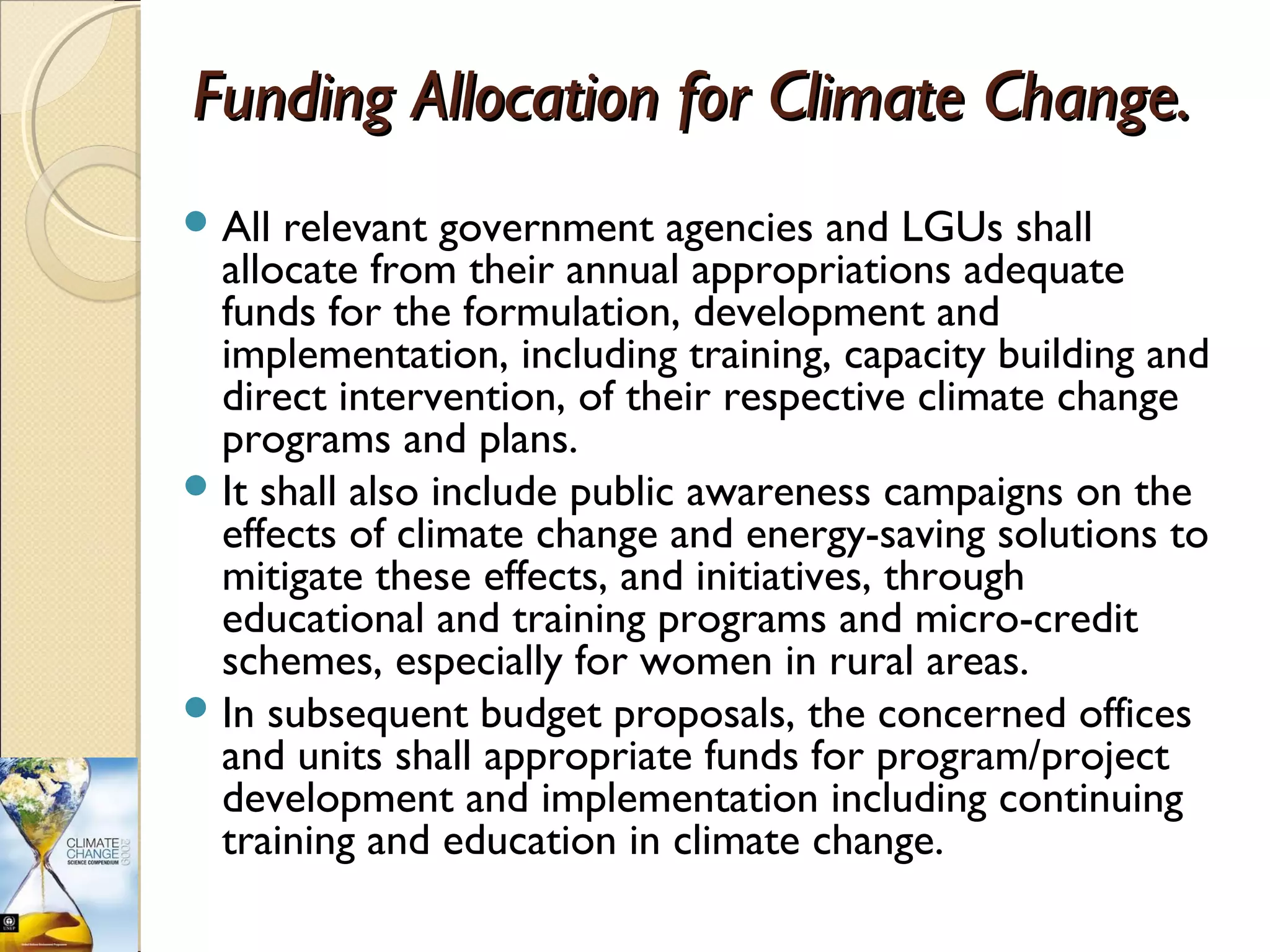 Ra 9729 Climate Change Act of 2009 | PPT