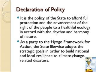 Ra 9729 Climate Change Act of 2009 | PPT
