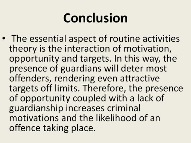 Routine activity theory | PPTX | Crime & Harmful Acts to Individuals ...