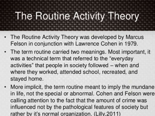 Routine activity theory | PPTX | Crime & Harmful Acts to Individuals ...
