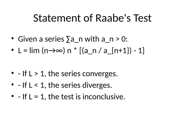 Raabe_Test_Presentation for 1 sem engineering | PPT