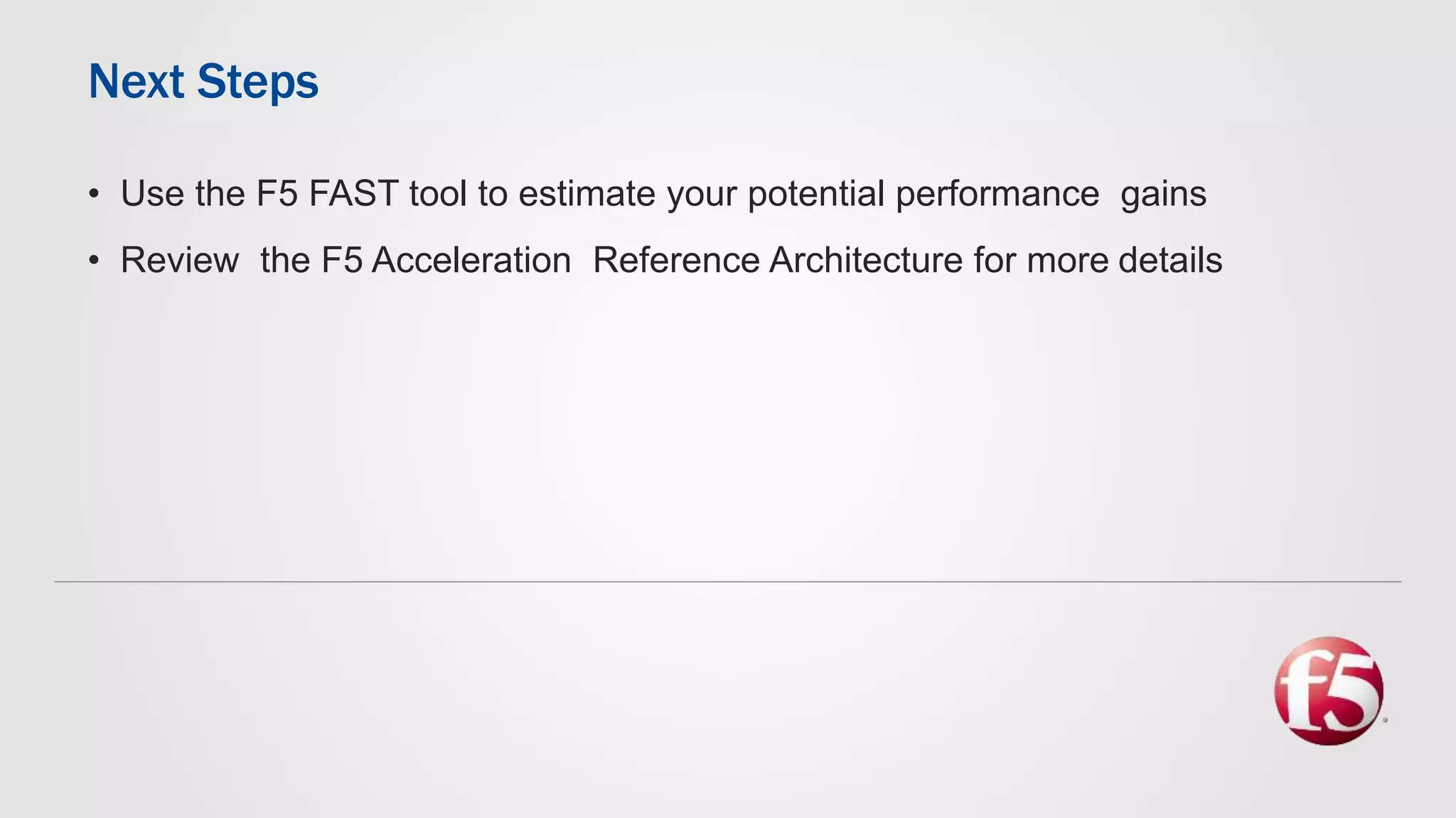 Accelerating Applications with F5 | PPTX