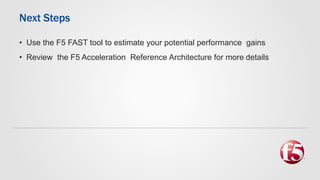 Accelerating Applications with F5 | PPTX