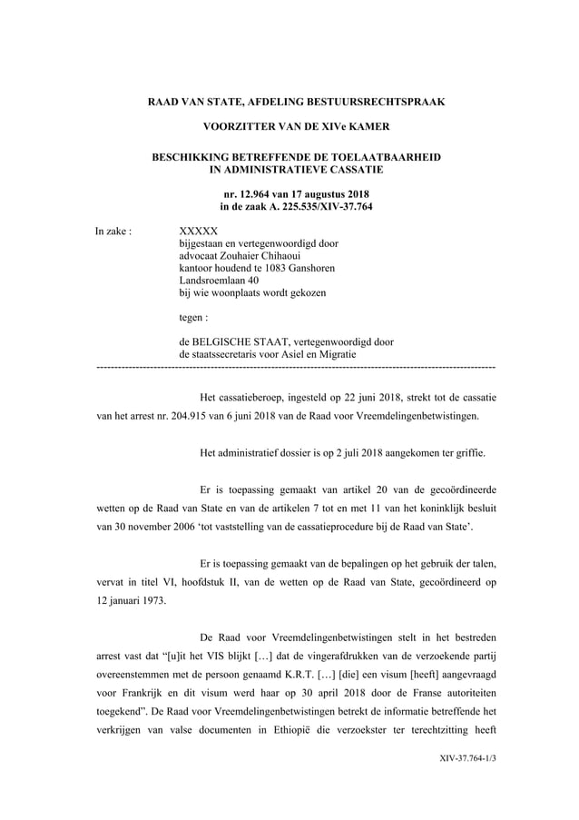 Raad van State tikt asielzoeker op vingers | PDF