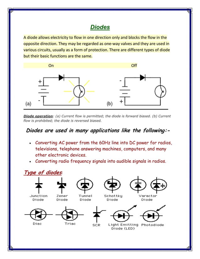 Diodes,BJT,MOSFET,JFET | DOCX | Consumer Electronics | Technology & Computing