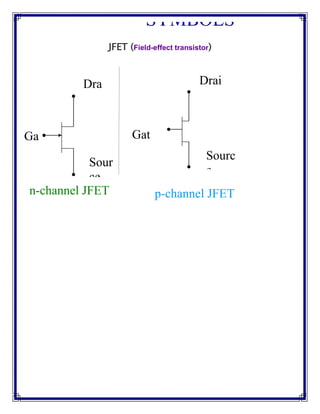 Diodes,BJT,MOSFET,JFET | DOCX