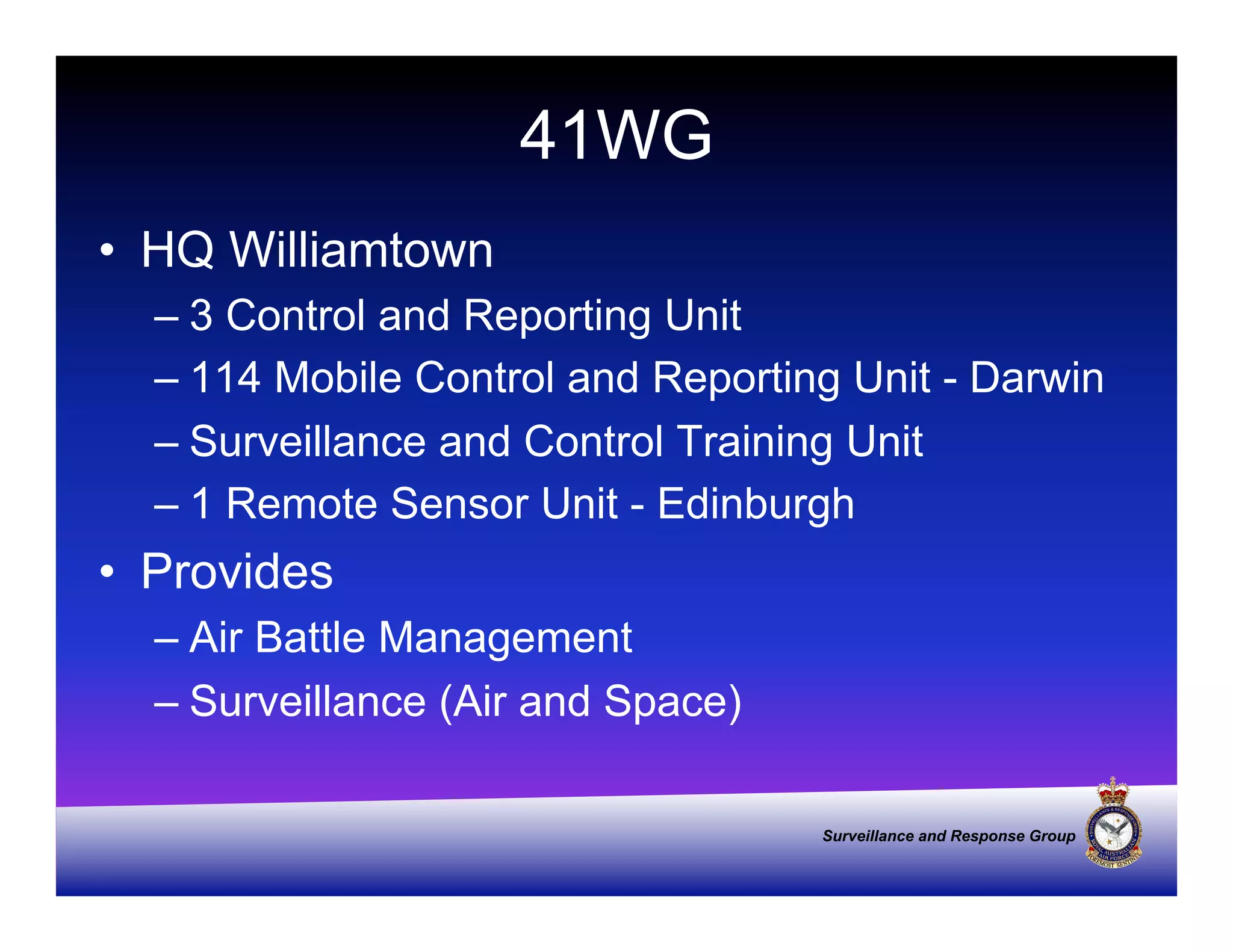 RAAF Surveillance and Response Group | PDF