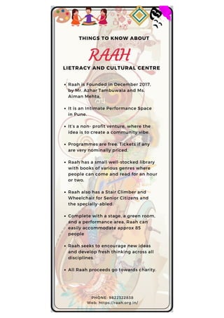 Raah literacy and cultural centre in pune | PDF