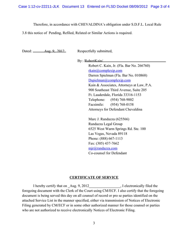 Raanan Katz, RK Centers: Notice Of Pendency Of Other Action | PDF