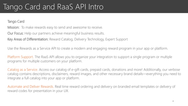 RaaS API Overview and Best Practices | PPTX