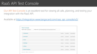 RaaS API Overview and Best Practices | PPTX