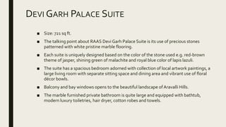 Raas devigarh resort, udaipur,rajasthan | PPTX