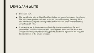 Raas devigarh resort, udaipur,rajasthan | PPTX