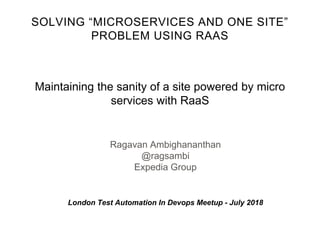 Solving micro-services and one site problem | PPT
