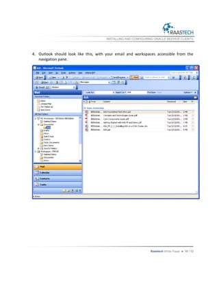 Installing and Configuring Oracle Beehive Clients (whitepaper) | PDF