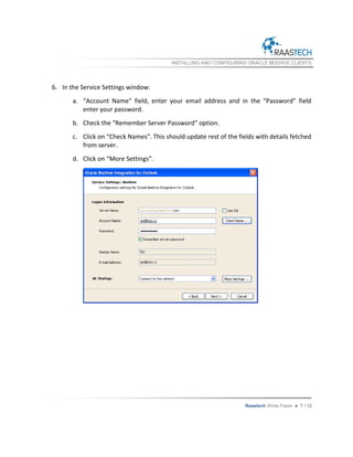 Installing and Configuring Oracle Beehive Clients (whitepaper) | PDF