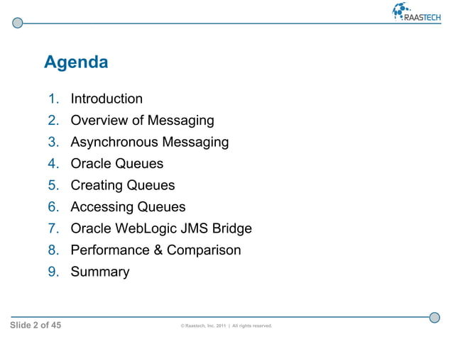 Working with Oracle Queues - Choosing between AQ and JMS | PPT
