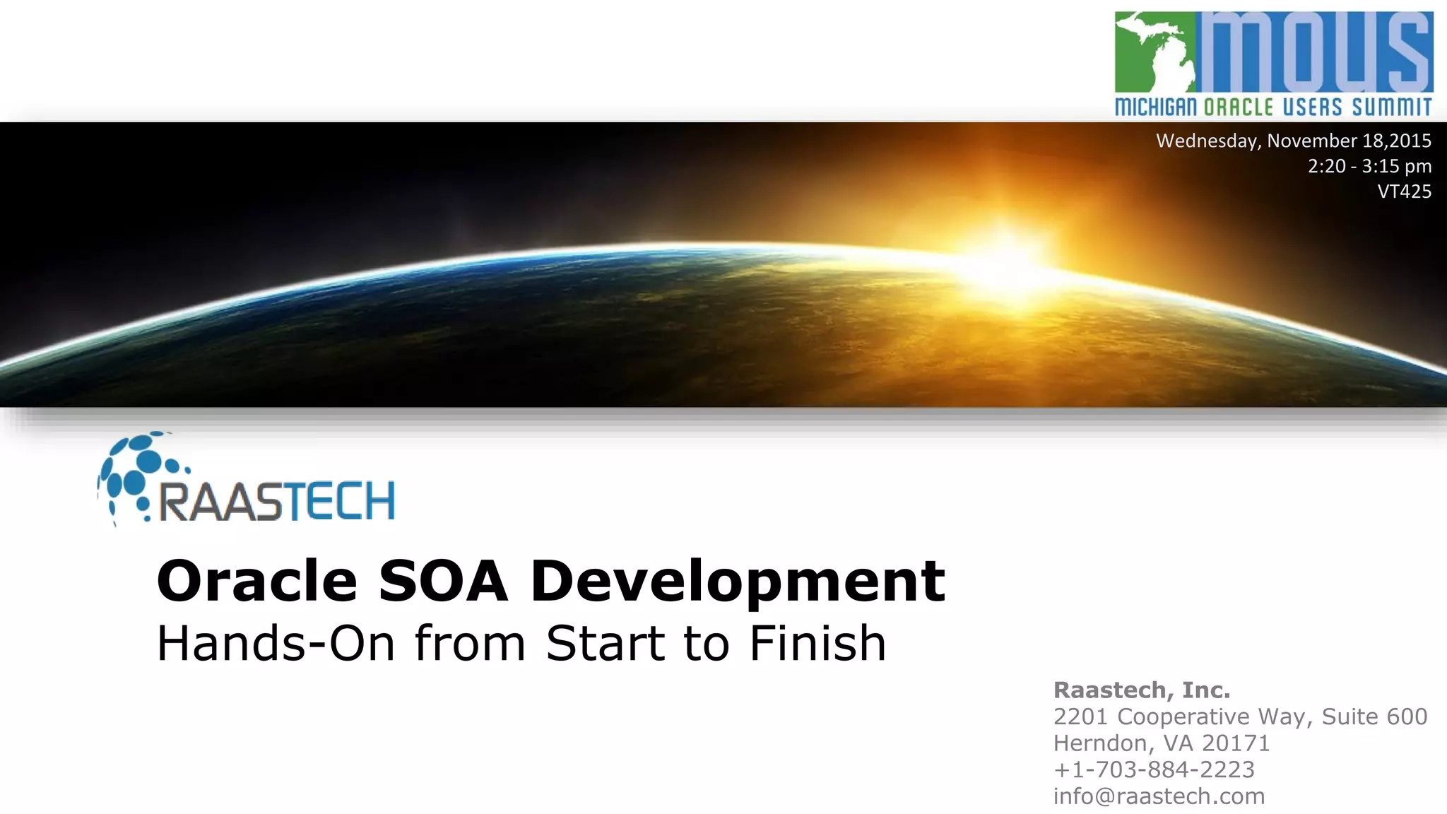 Oracle SOA Development - Hands-On from Start to Finish | PPT