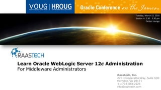 Learn Oracle WebLogic Server 12c Administration | PDF