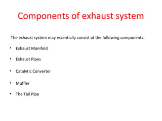 Automobile exhaust System | PPT