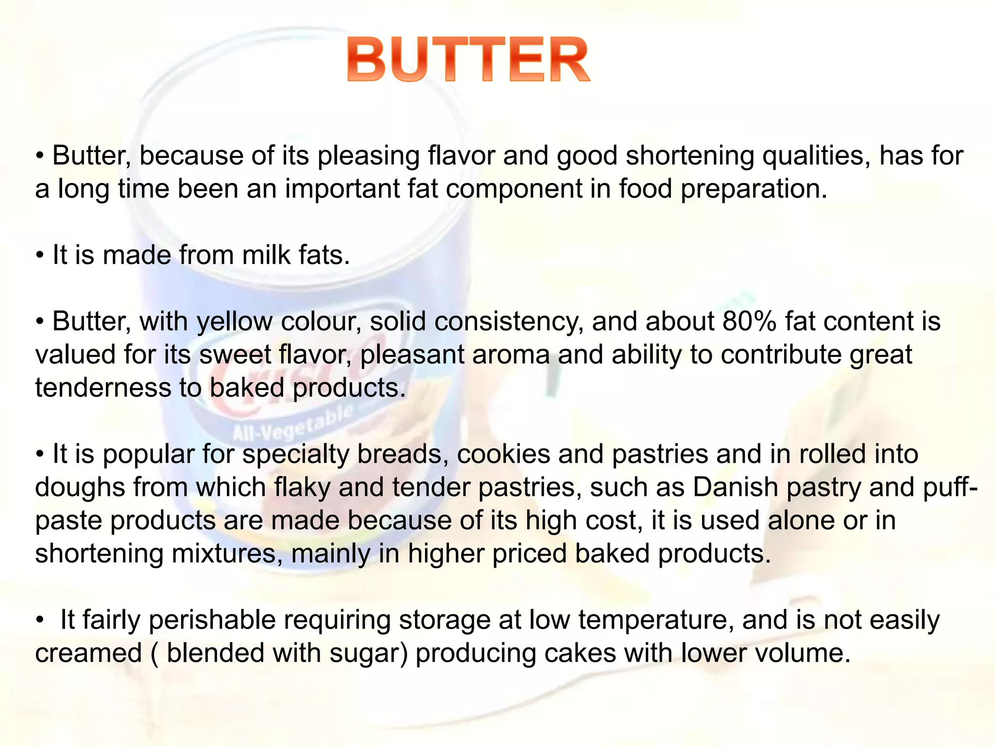 Shortening agents and Mayonnaise | PPTX