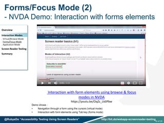 Accessibility Testing Using Screen Readers | PPTX
