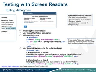 Accessibility Testing Using Screen Readers | PPTX