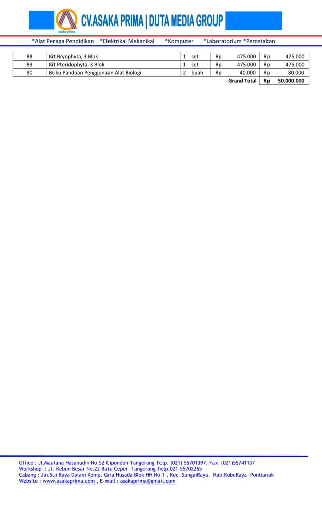 Rab alat lab ipa smp dak 2014, | PDF