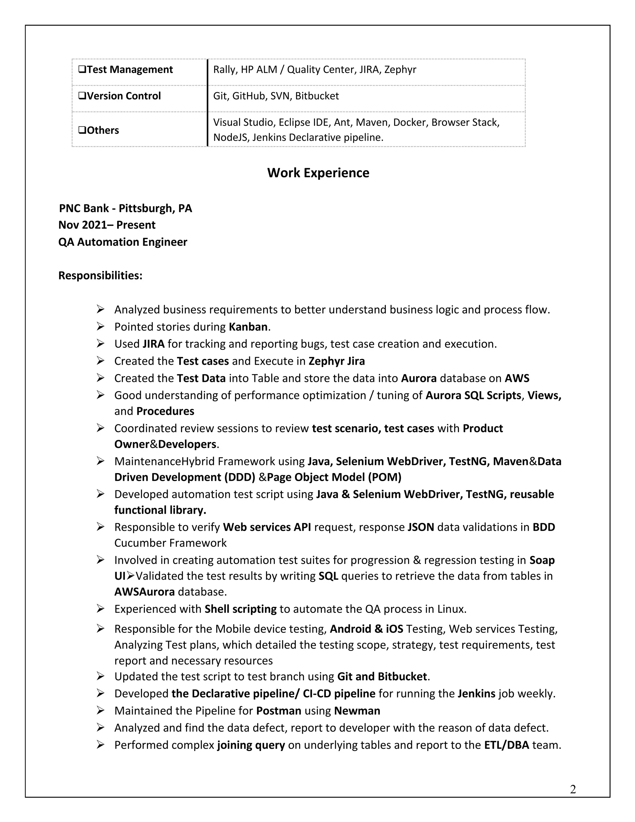 Qa Automation Engineer Pdf