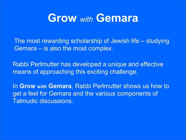 Grow with Gemara | PPS