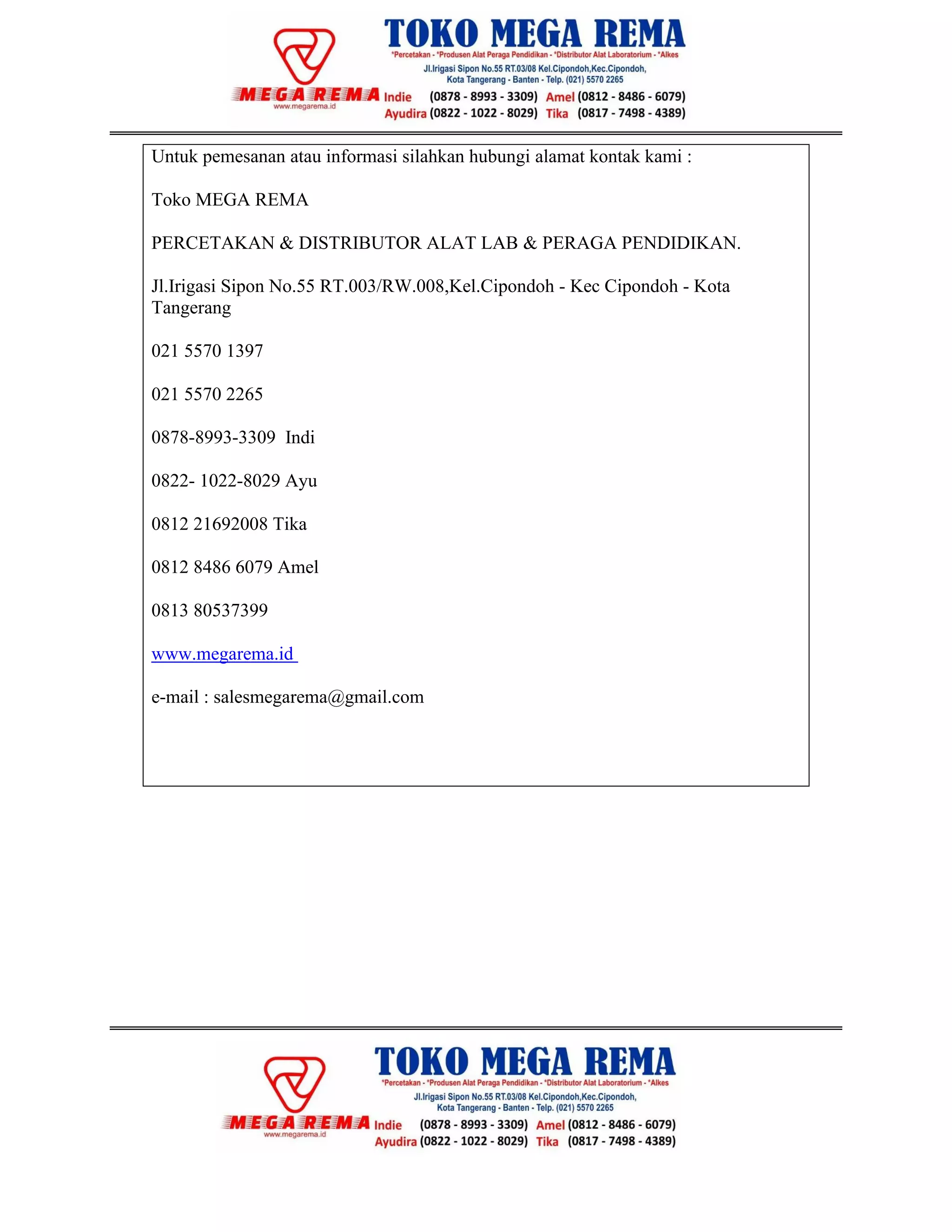 KATALOG ALAT PERAGA LABORATORIUM IPA BIOLOGI SMA SMK SMP 2021 | PDF