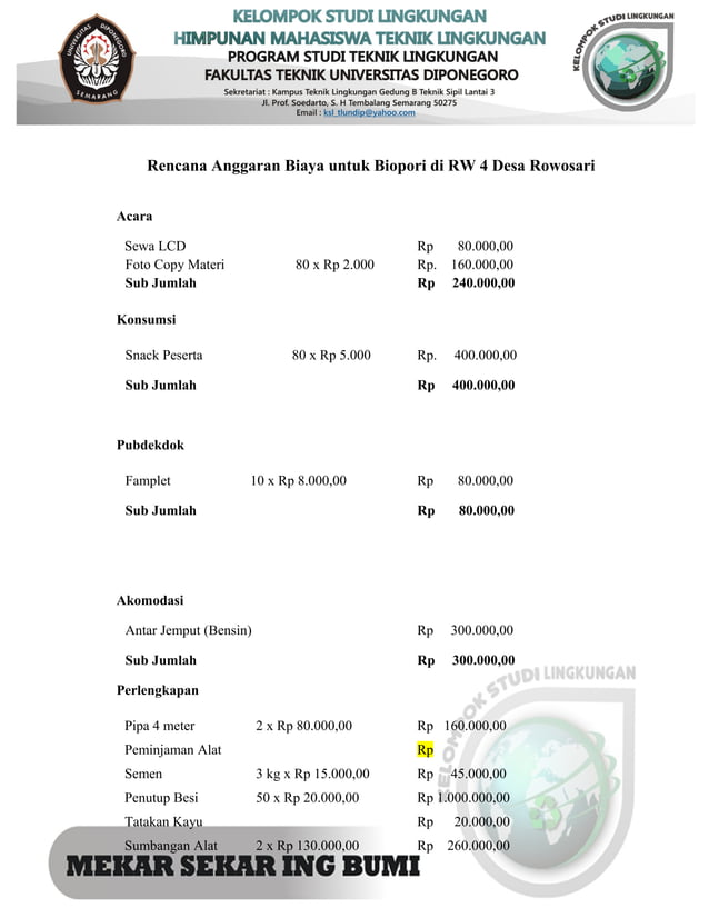 Rab biopori rowosari | DOC