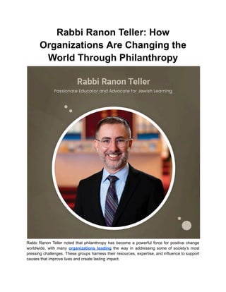 Rabbi Ranon Teller_ How Organizations Are Changing the World Through Philanthropy.pdf