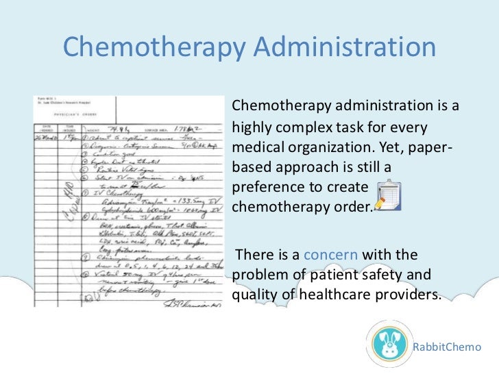 Building electronic chemotherapy order by RabbitChemo