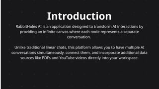 RabbitHolesAI: Chat with AI on an Infinite Canvas | PPT