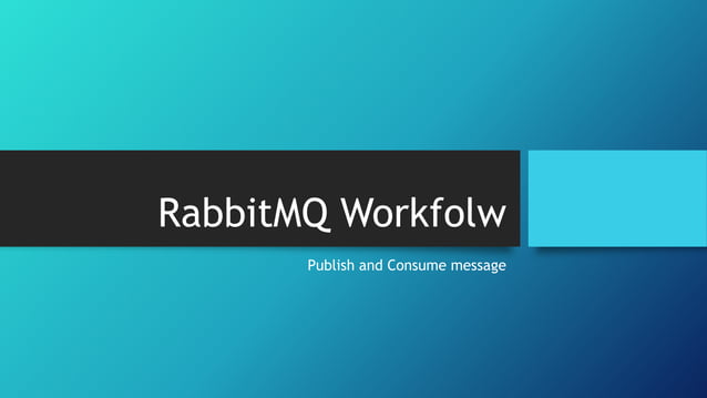 RabbitMQ and AMQP with .net client library | PPT