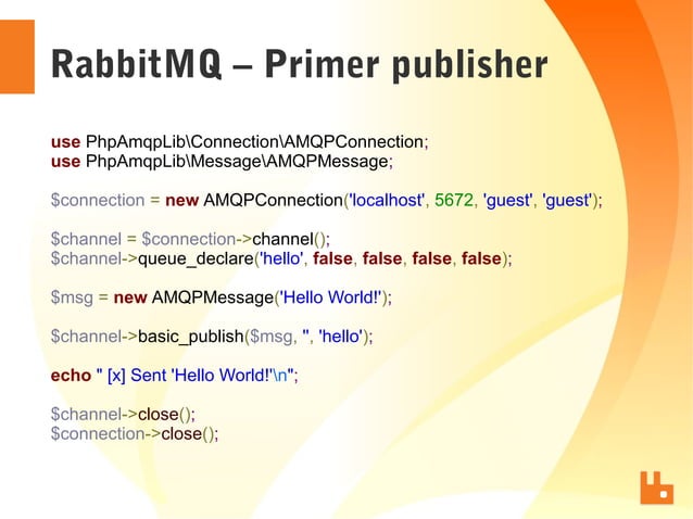 Rabbit mq, amqp and php | ODP | Internet | Computing