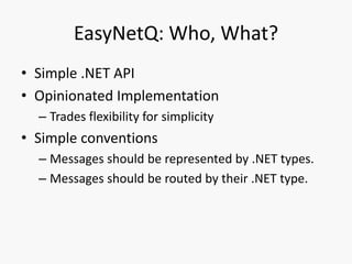 RabbitMQ and EasyNetQ | PPT