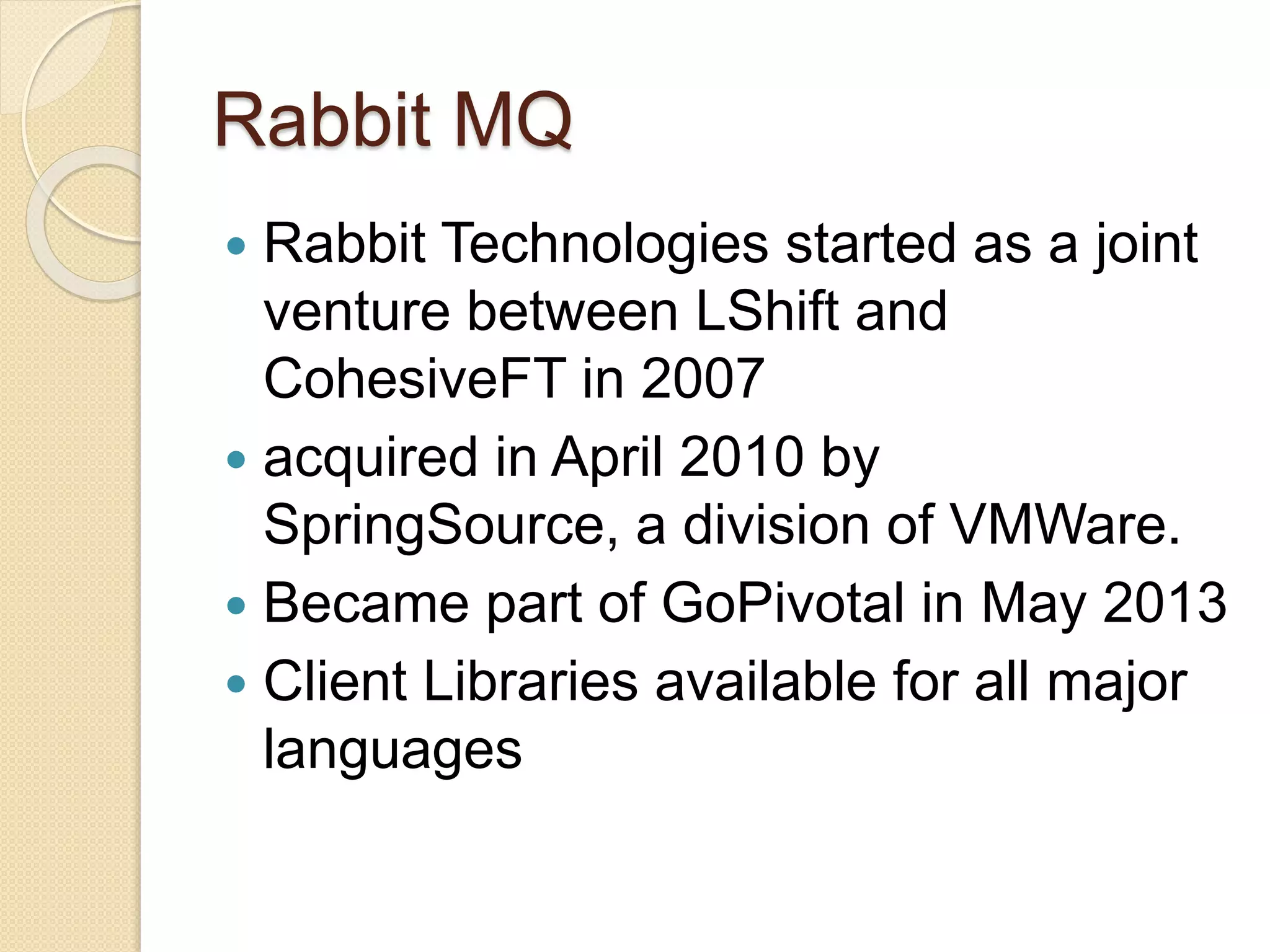 Rabbit MQ introduction | PPTX