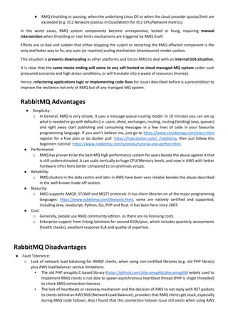 RabbitMQ Status Quo Critical Review | PDF