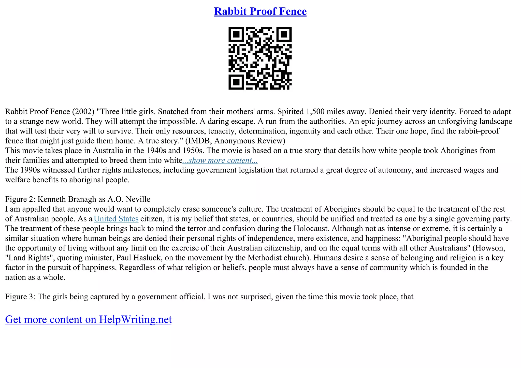 Rabbit Proof Fence | PDF