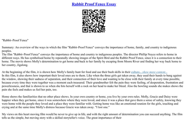 Rabbit Proof Fence | PDF