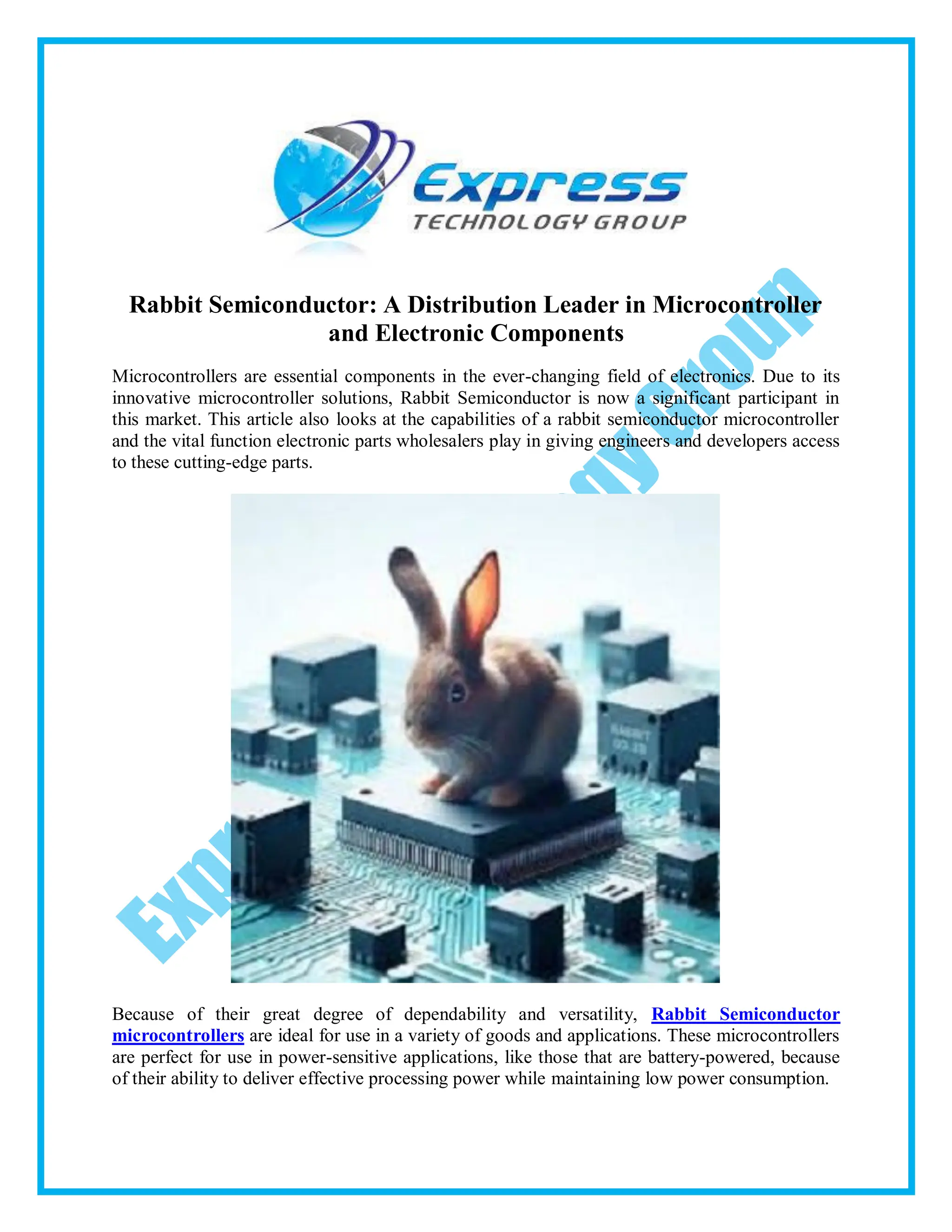 Reliable Rabbit Semiconductor Microcontrollers | PDF