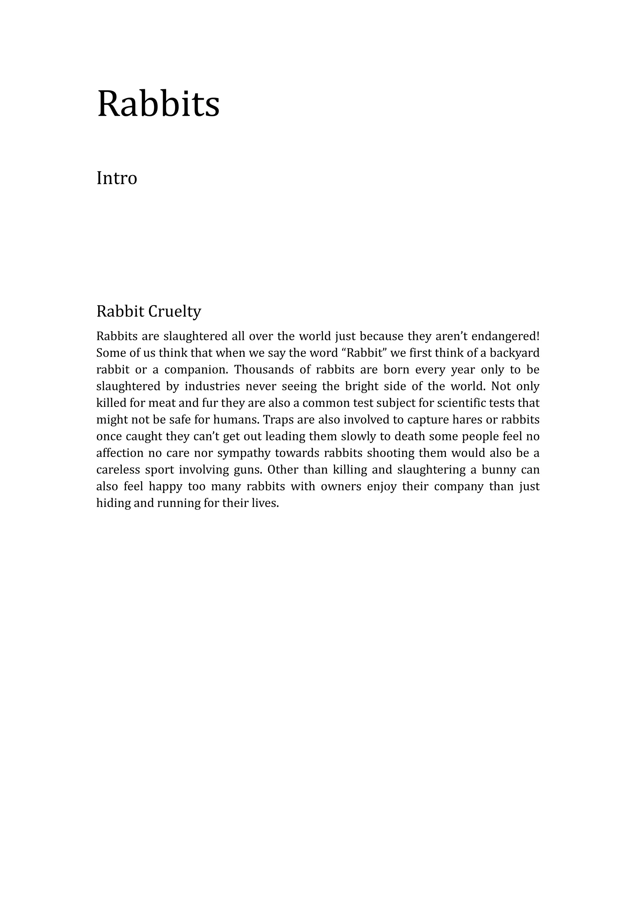 Rabbit speech | DOCX