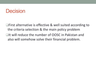 ANALYSIS OF FREE EDUCATION POLICY OF PAKISTAN | PPT