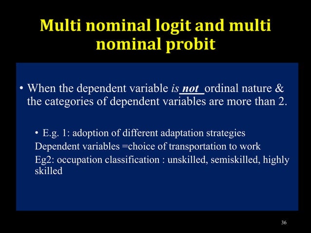 Logit and Probit and Tobit model: Basic Introduction | PPTX | Physics | Science