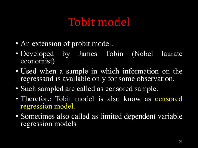 Logit And Probit And Tobit Model Basic Introduction Pptx Physics