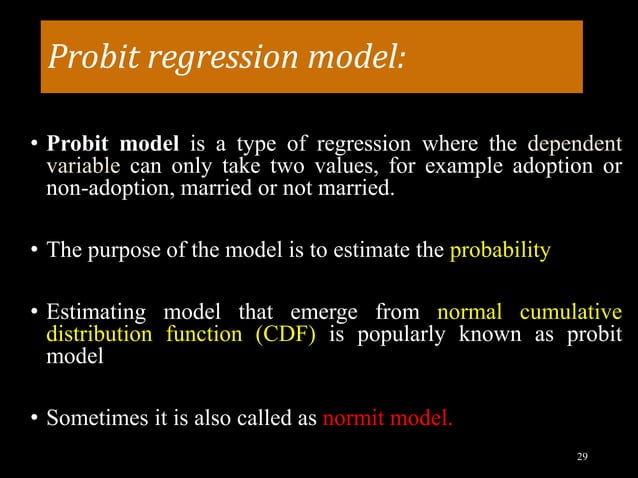 Logit And Probit And Tobit Model Basic Introduction Ppt